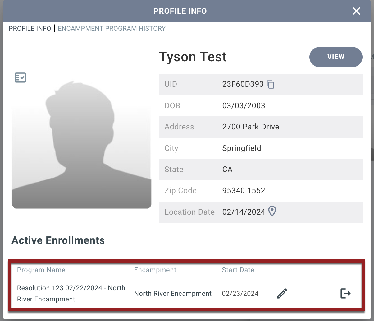 Enrolling Clients in Encampment Programs